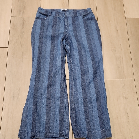 Bar III | Jeans | Bar Iii Y2k Blue Striped Flare Jeans W Splits Size 2 ...